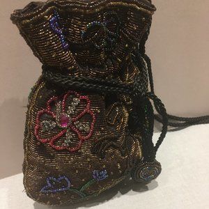 Bags | Vintage Boho Style Beaded Drawstring Bag | Poshmark